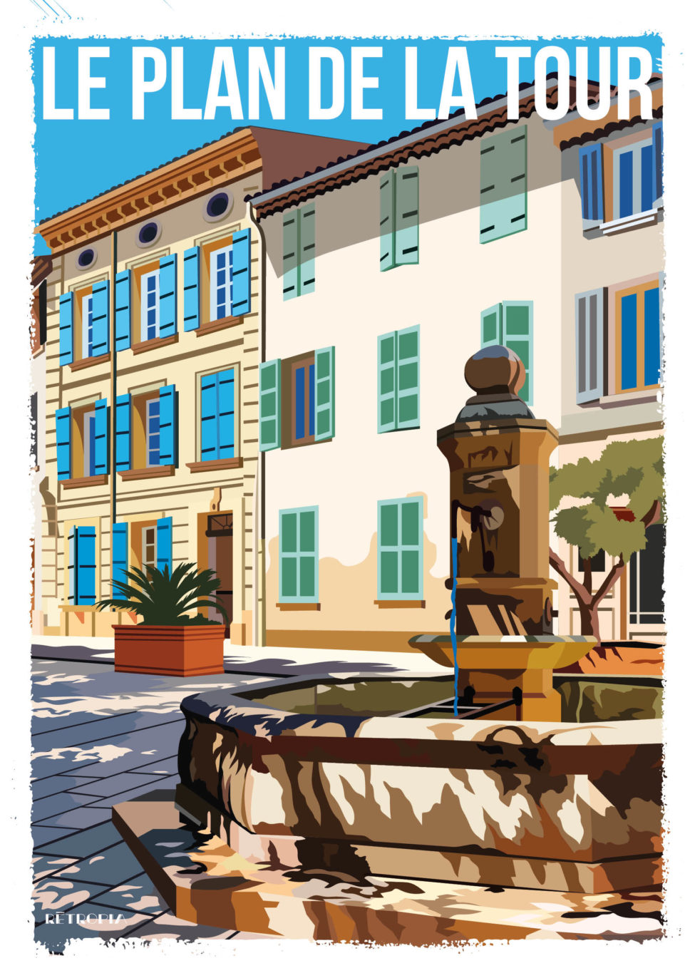 Le Plan de la Tour - Affiche décorative Retropia